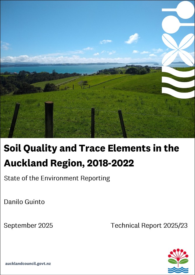 Soil quality and trace elements in the Auckland region, 2018-2022 ...